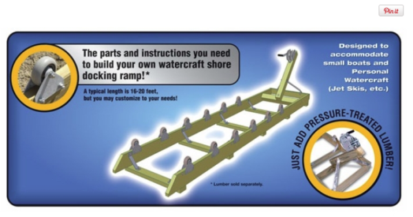 Boat Ramp Kit [1,200lb Capacity | Wood Not Included] - On The Water Designs